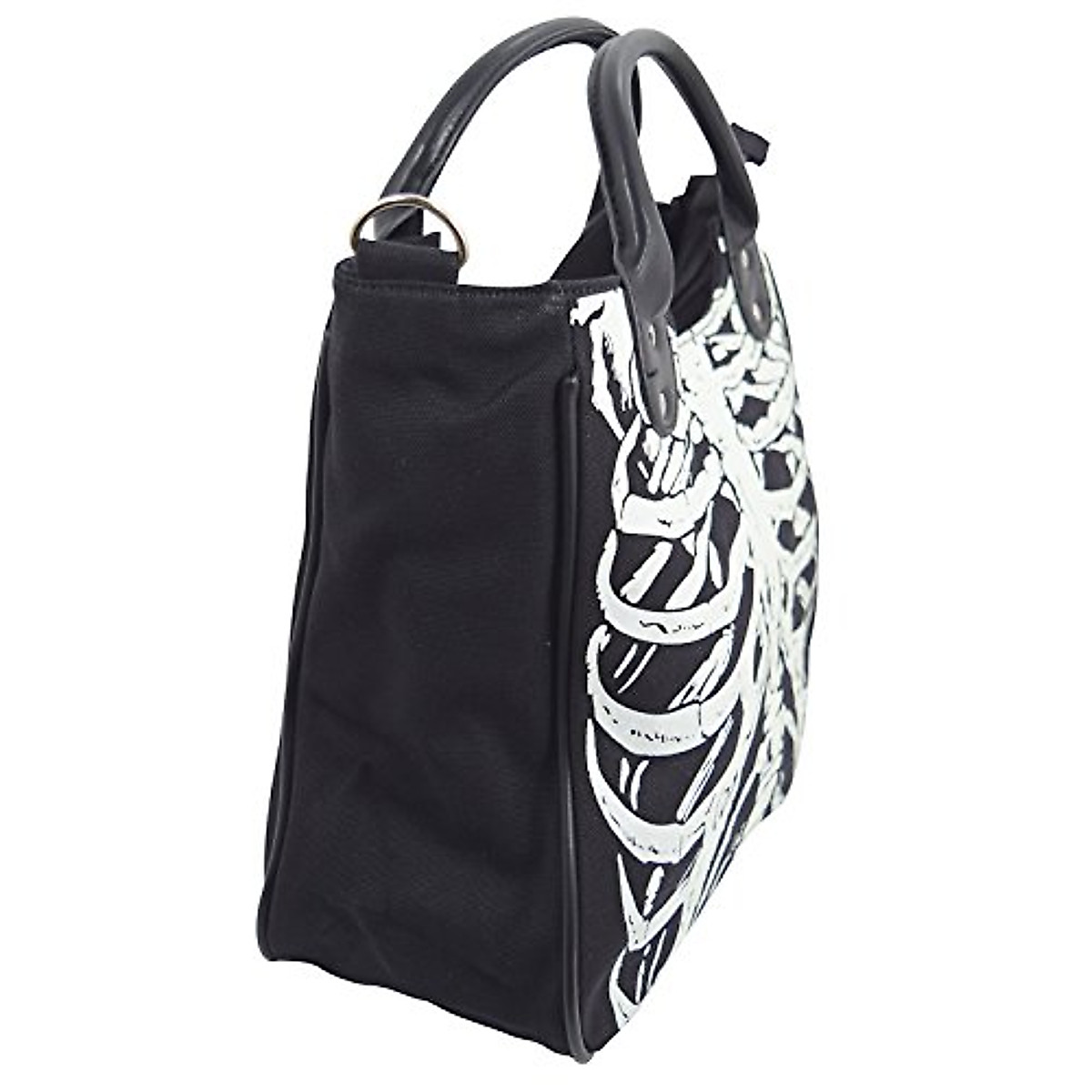 Lost Queen Goth Ribcage Skeleton Glow in the Dark Shoulder Bag