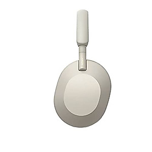 Sony WH-1000XM5 Noise-Canceling Wireless Over-Ear Headphones (Silver), 30 Hours Playback Time, Hands-Free Calling, Alexa Voice Control - Kit with Charging Cube