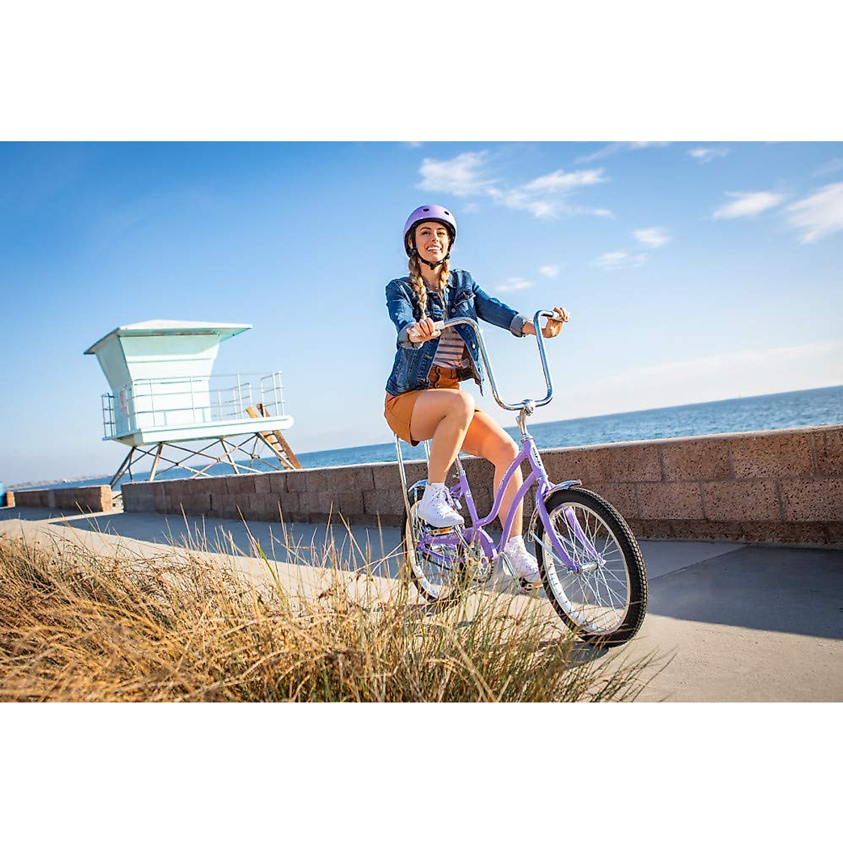 Schwinn Fair Lady Cruiser Bike, 20-Inch Wheels, Purple