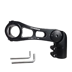 UPANBIKE Bike Stem Adjustable Bicycle Stem 31.8mm 130 Degree 75mm 95mm 130mm Aluminum Alloy Handlebr Riser Extender for MTB Road Bike BMX Mountain Bike