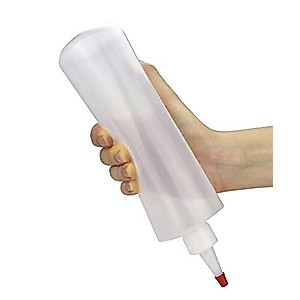 BRIGHTFROM Empty Squeeze Bottles 16 OZ, 2 PACK Squirt Containers with Red Top, BPA Free for Condiments, Syrup, Ketchup, Sauces, Dressing, Oil, Honey | Arts and Crafts - Leak Proof - Kitchen