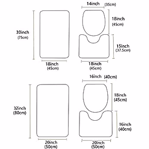 Fantasy Staring Bath Rugs Set 3 Piece, Peacock Feather Washable Memory Foam Non-Slip Contour Mat Toilet Lid Cover Bath Mat Sets for Bathroom Decor,