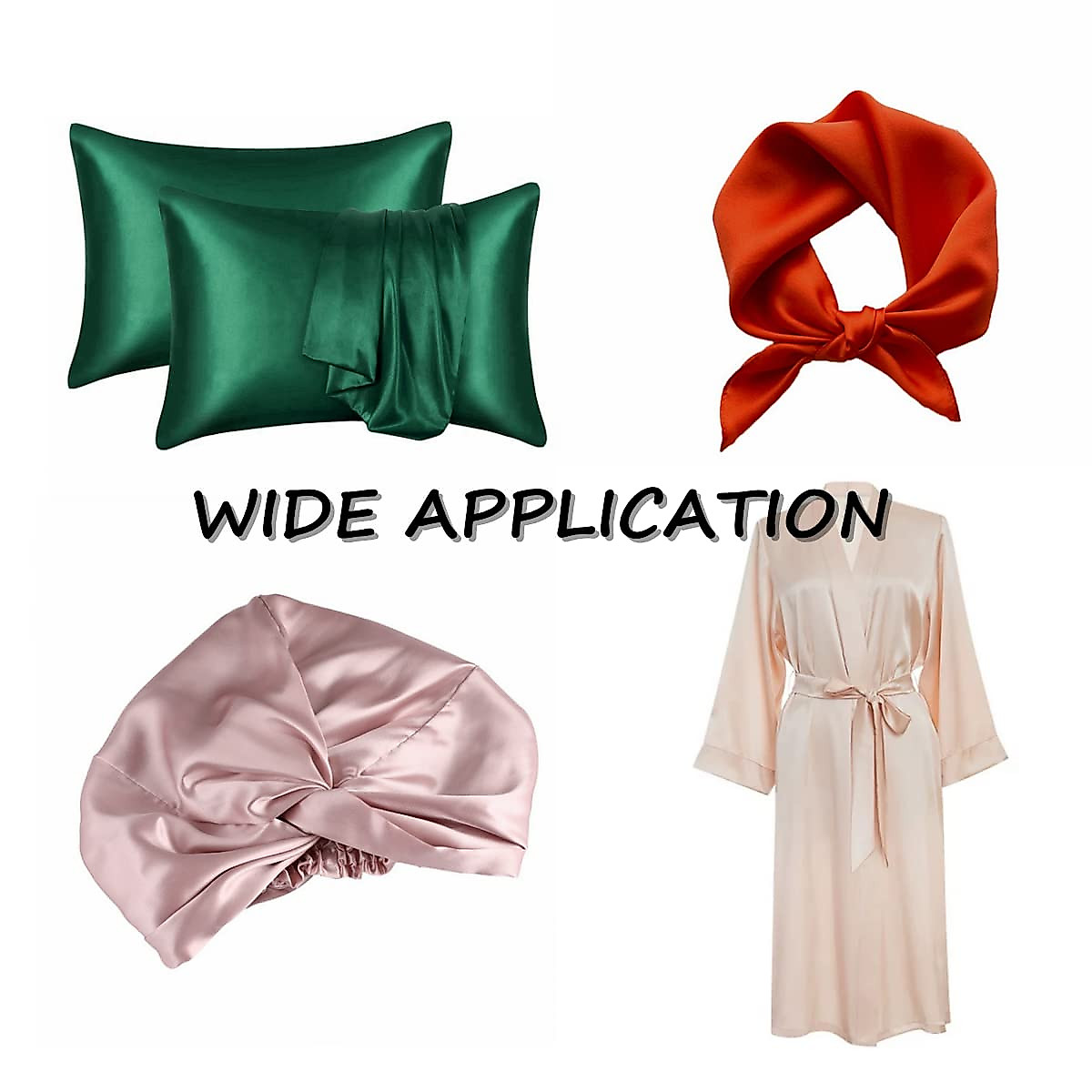 YJKIS 44" 100% Pure Silk Fabric Natural White Charmeuse Fabric by The Yard for Sewing Clothes DIY Crafts, Natural White