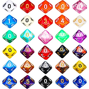 Skylety 200 Pieces Polyhedral Dice Sets with Black Pouch Compatible with RPG MTG Tabletop Role Playing Table Games Multi Colored Assortment (10 Sided Style)