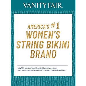 Vanity Fair Women's Illumination String Bikini Panties, Silky Stretch & Satin Trim, Premiere Dot Print, 7
