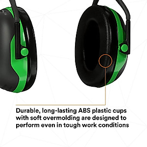 3M Peltor X1A Over-the-Head Ear Muffs, Noise Protection, NRR 22 dB, Construction, Manufacturing, Maintenance, Automotive, Woodworking