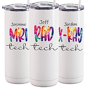 AVITO Personalized Radiologist Tumbler- Vacuum Insulated- 20 oz Tumbler with Closing Lid and Straw - Rad Tech Gift - Radiology Tech Gift