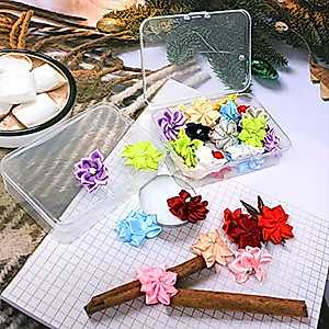 yueton 4pcs 3.7" x2.6" x1" Rectangle Clear Small Plastic Box, Mini Plastic Storage Containers Box, Small Organizer Case with Hinged Lid - for Business Cards, Credit Cards, Jewelry Accessories, Crafts, Screws, Batteries, etc