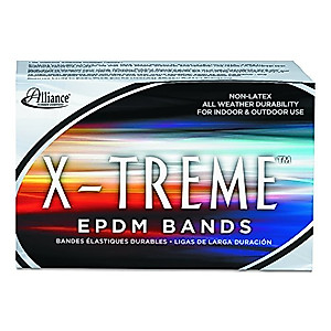 Alliance Rubber 02005 EPDM Non-Latex Rubber X-treme File Bands, 200 Units (7" x 1/8", Lime Green), 175 packs