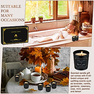 MTLEE 16 Pcs Scented Candles Gift Set Inspirational Candles for Home Scented in Bulk Strong Fragrance Soy Wax Aromatherapy Jar Candle Set for Women Bath Body Works Coworker (Appreciation,Black)