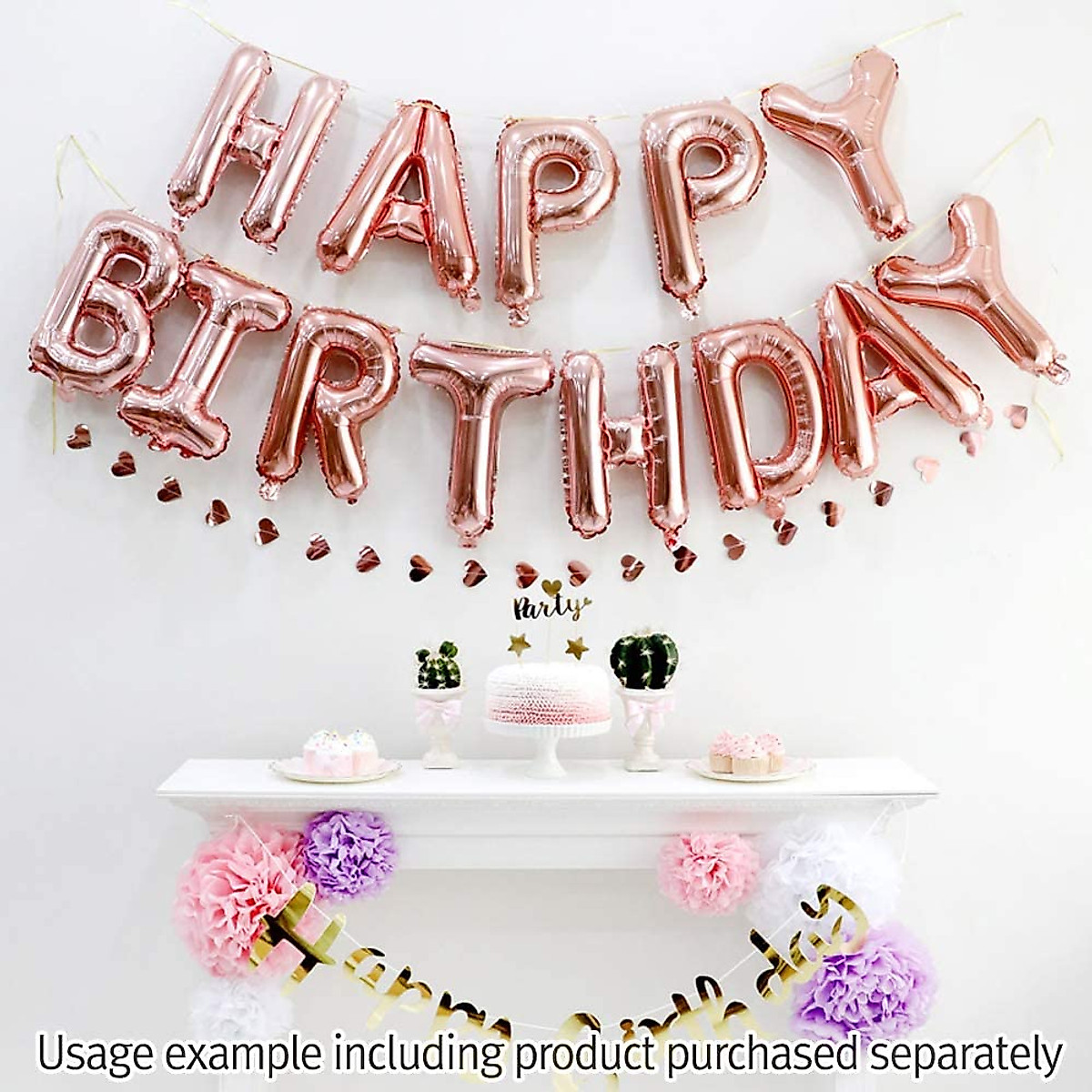 ebabyland 3Pack Rose Gold Heart Banner -graduation party decorations 2022 rose gold party decorations bachelorette party banner wedding birthday baby shower bridal shower decorations