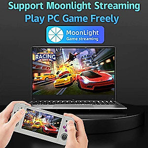 RG505 Handheld Game Console with Android 12, 5.94-inch OLED Touch Screen, Unisoc Tiger T618, Built-in 128G TF Card Have 3170+ Games (RG505 Gray)