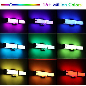 CLOUDY BAY 24 Inch Smart WiFi LED Bathroom Vanity Light,RGB Color Changing Vanity Lighting,Compatible with Alexa and Google Home Assistant,No Hub Required,25W 2700K-6500K,CRI90+ Damp Location