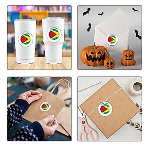 100 PCS Guyana Flag Stickers for Kids Guyana Patriotic Stickers Popular Country City Souvenir Labels Stickers for Water Bottles Laptop Computer Envelope Seals & Goodie Bags,1.5 Inch