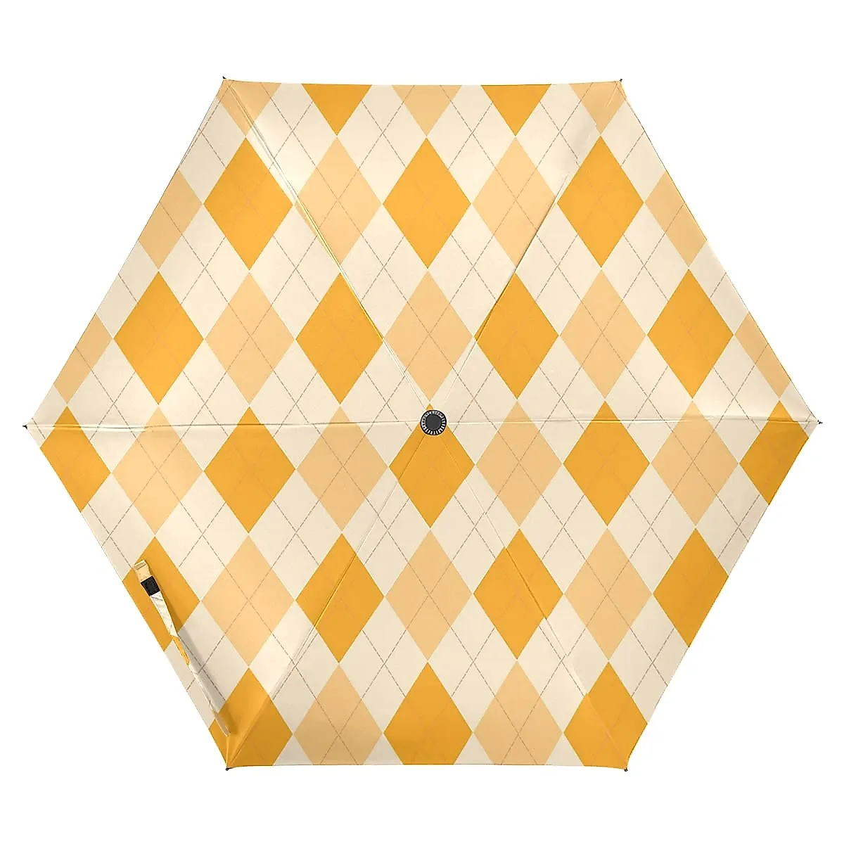 Argyle Pattern Repel Umbrella Windproof Travel Umbrella - Compact, Light, Automatic, Strong and Portable - Wind Resistant, Small Folding Backpack Umbrella for Rain - Men and Women