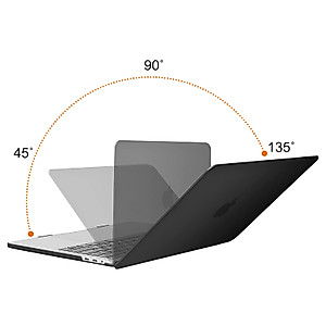 MOSISO Compatible with MacBook Pro 13 inch Case 2023, 2022, 2021, 2020-2016 M2 M1 A2338 A2251 A2289 A2159 A1989 A1708 A1706 with/Without Touch Bar, Plastic Hard Shell Case Cover, Matte Black