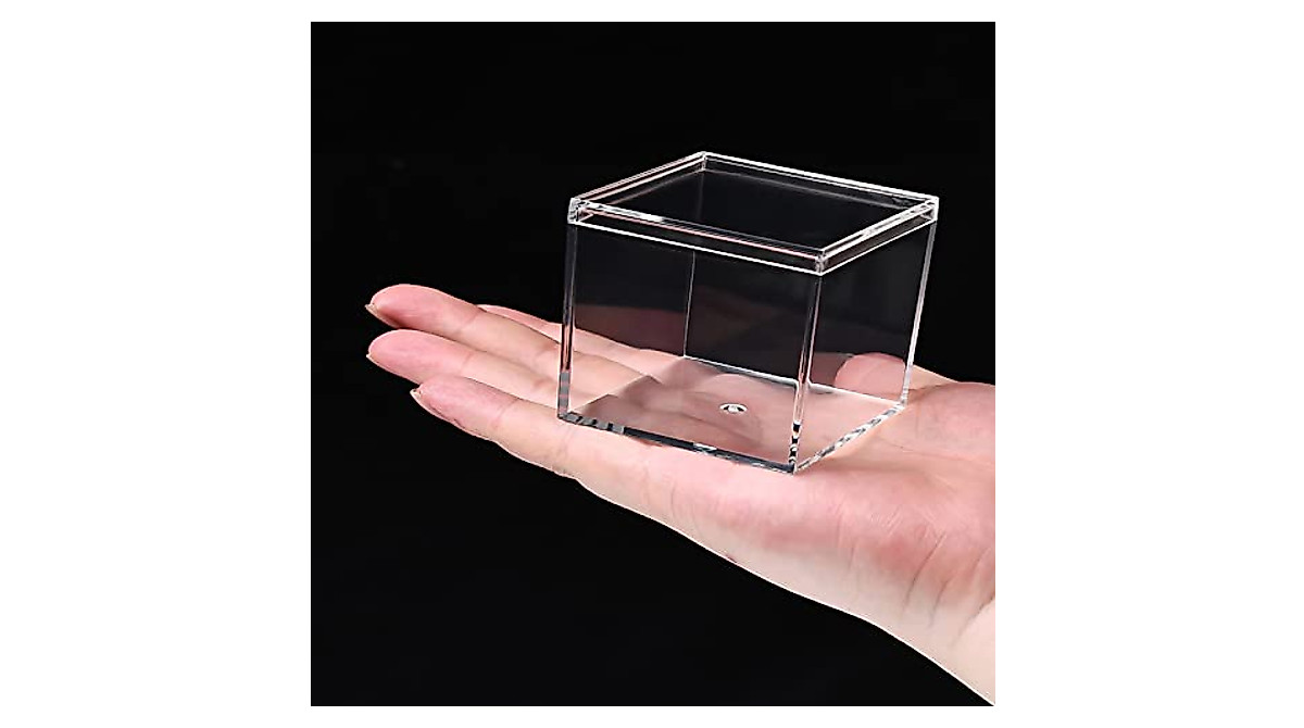 Clear Acrylic Storage Boxes with Lids - 2 Pack Versatile