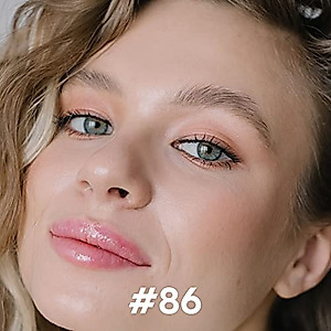 LUXAZA Cream Single Eyeshadow Stick with Blending Brush, Hypoallergenic Eye Shadow Stick Makeup, Pro Waterproof & Long Lasting Eye Brightener Stick, Eyeshadow Pencil Crayon Matte #86