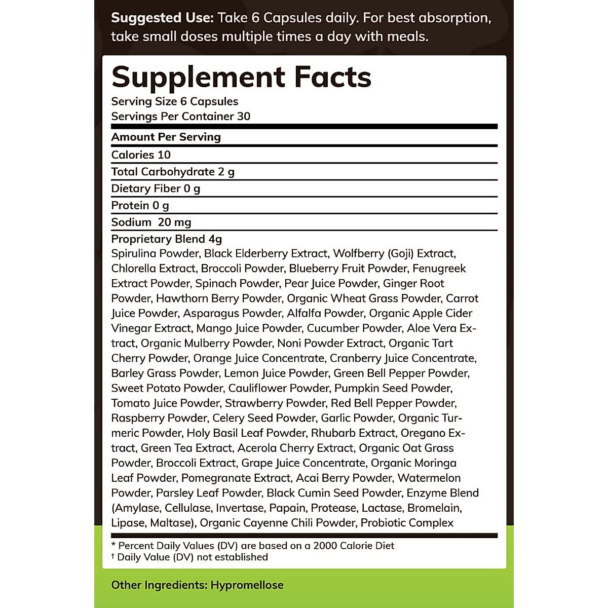 Texas SuperFood - Original Superfood Capsules, Superfood Reds and Greens, All-Natural Whole Food Dietary Supplement, Non-GMO, Gluten Free, Vegan, No Soy, 180 Capsules