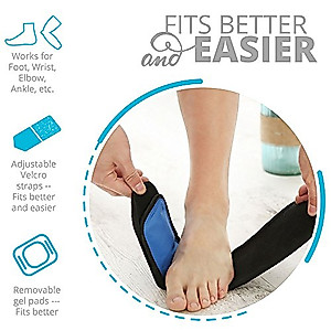 Cold & Hot Therapy Wrap, Reusable Gel Pack for Pain Relief. Great for Sprains, Muscle Pain, Bruises, Injuries, Etc. (Foot, Arm, Elbow, Ankle).