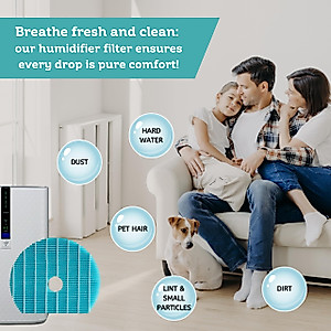 Nispira Premium Humidification Replacement Filter Compatible with Sharp Air Purifier Humidifier KC-850U KC-860U. Compared to Part FZ-C100MFU, 4 Filters