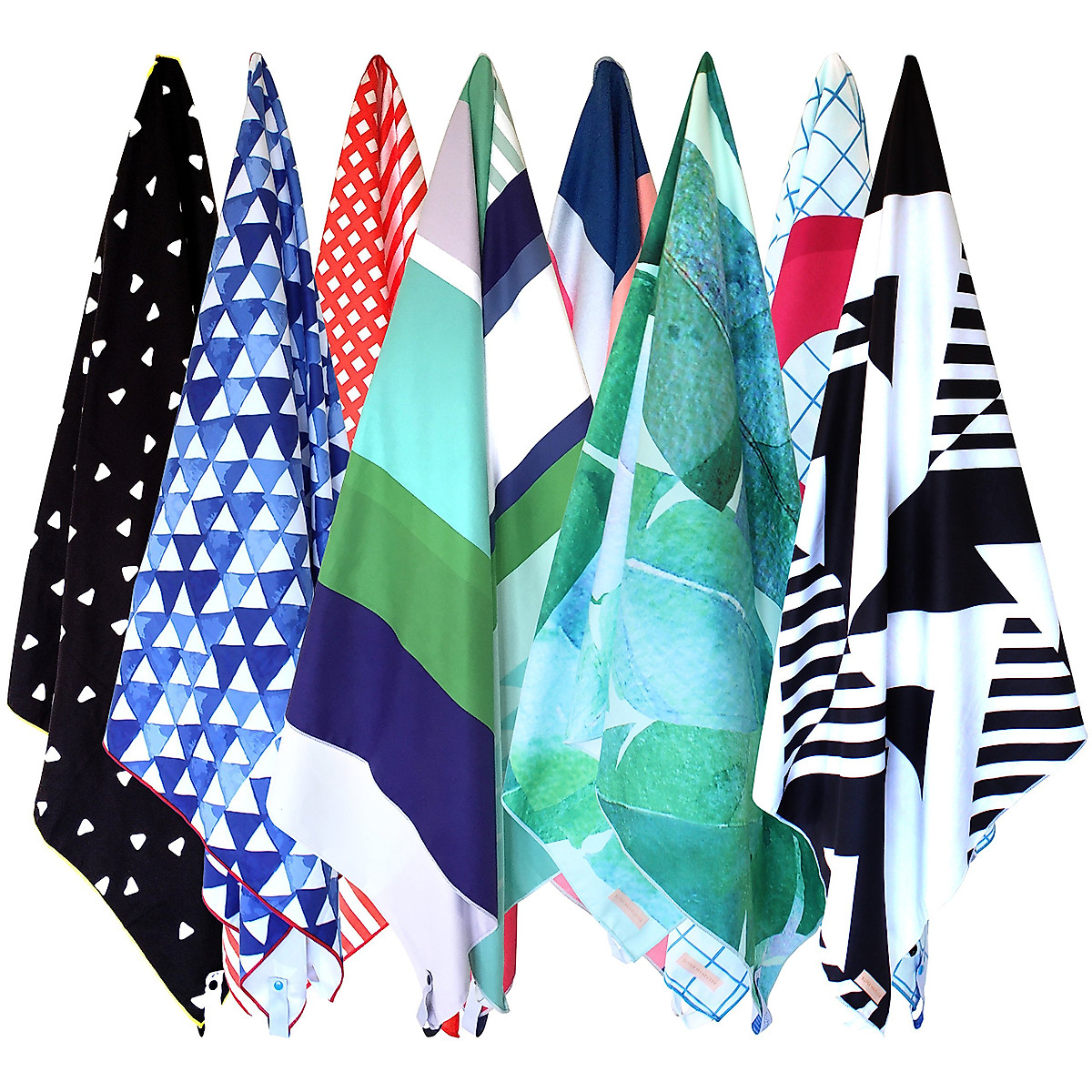 Super Maneuver Microfiber Beach Towel & Bag. Lightweight, Compact & Quick-Dry. For Travel, the Beach, Pool, Gym, Yoga & Camping. Extra Large (71x35.5), Tropical Leaves