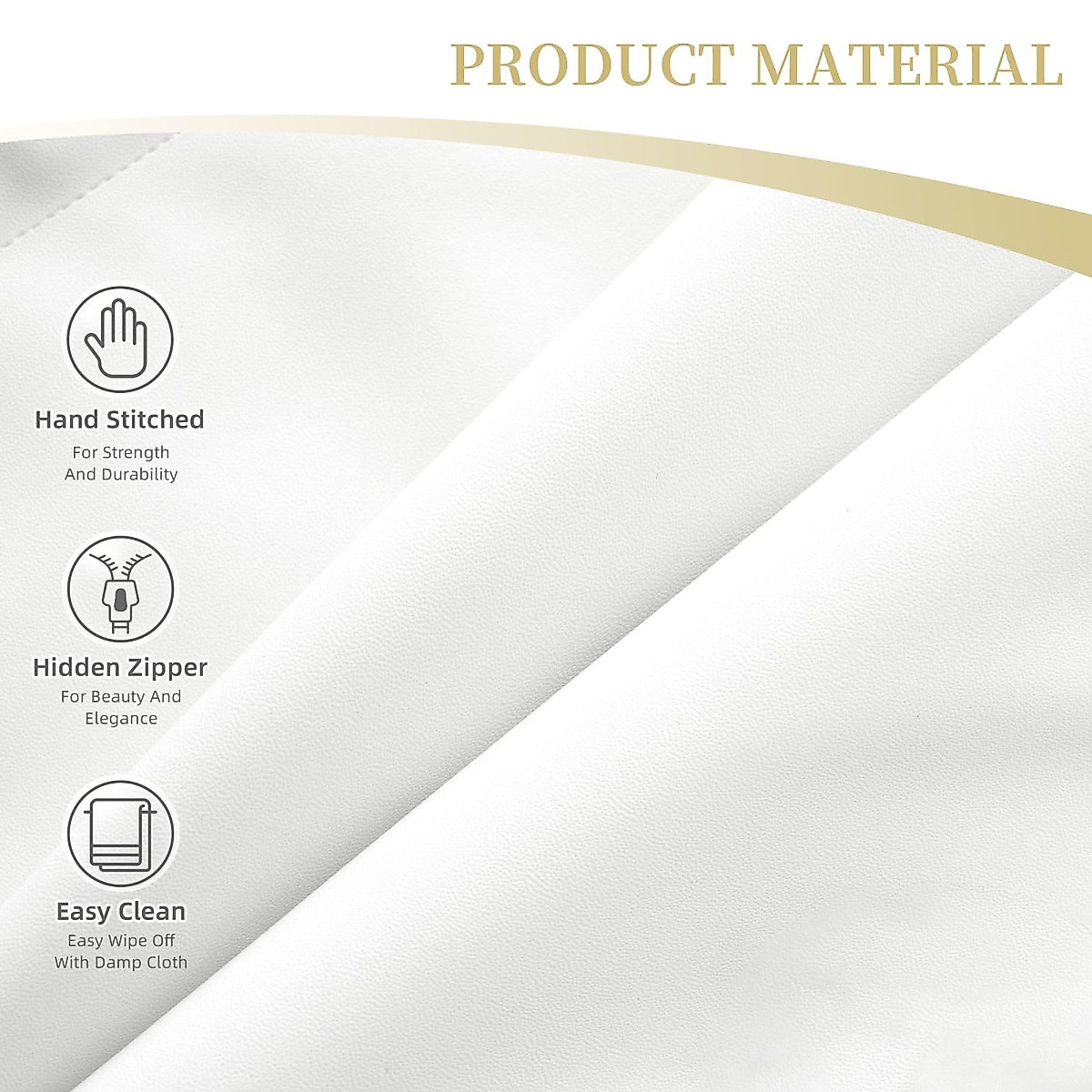 deaokluy 18"x18" Sun Moon and Stars Square Leather Throw Pillow Covers Decorative Holiday Pillow Case for Home Bedroom Couch Sofa Decoration