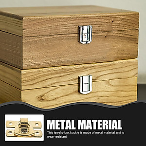 Angoily Box Latch 10pcs Antique Latch Hasps 3x2cm Wooden Box Bucklelock Mini Box Hinges Decorative Lock Buckle for Jewelry Wooden Box and DIY Crafts Secure Hasp Latch