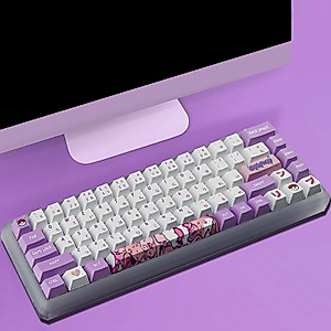 i Maifu Ray Anime Keycaps,Japanese Cute Keycaps,Cherry Profile PBT Keycaps with Key Puller for Mechanical Gaming Keyboards
