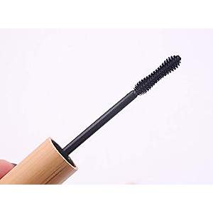 NATUWORLD 2Pcs 6ml Bamboo Mascara Tube Bottles Refillable Empty Eyelash Container Vials with Eyelash Wand and Plug for Castor Oil Eyelash Growth Oil DIY Mascara Travel Bottles Makeup Beauty Tools
