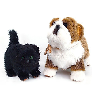 Little House on The Prairie Pets for 18 Inch Dolls Black Susan Cat and Jack The Bulldog, Compatible with American Girl, by The Queen's Treasures