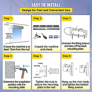 VEVOR 59 Inch Speeds 2285/2515 CFM Commercial Indoor Air Curtain for Doors with 2 Switches, 110V Unheated, White