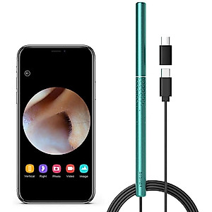 LIYUHOUZUONC Ear Pick K10 USB Visual Ear Pick Wired Smart Spoon 300W Earpick Camera Kit (Color : Green)