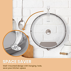 Gracenal Microwave Splatter Cover for Food, Upgraded Microwave Cover with Water Steamer, Integrated Handle, 10” Plate Covers, Splatter Guard, Kitchen Gadgets & Accessories, House Essentials for Gift