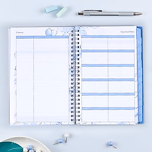Blue Sky 2024 Weekly and Monthly Planner, January - December, 5" x 8", Frosted Cover, Wirebound, Lindley (101579-24)