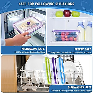 DERUI Collapsible Food Storage Containers, Premium Silicone, BPA Free,Microwave and Oven Safe Container with lids, For Travel, Camping or Baking 1200ml/40.6OZ(Purple,1Pack)