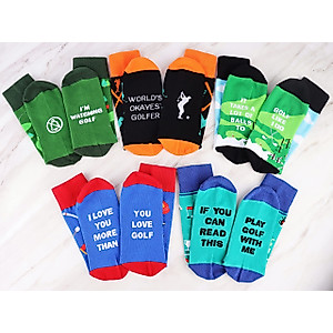 Jeasona Golf Gifts for Men Funny Fun Crazy Mens Golf Socks