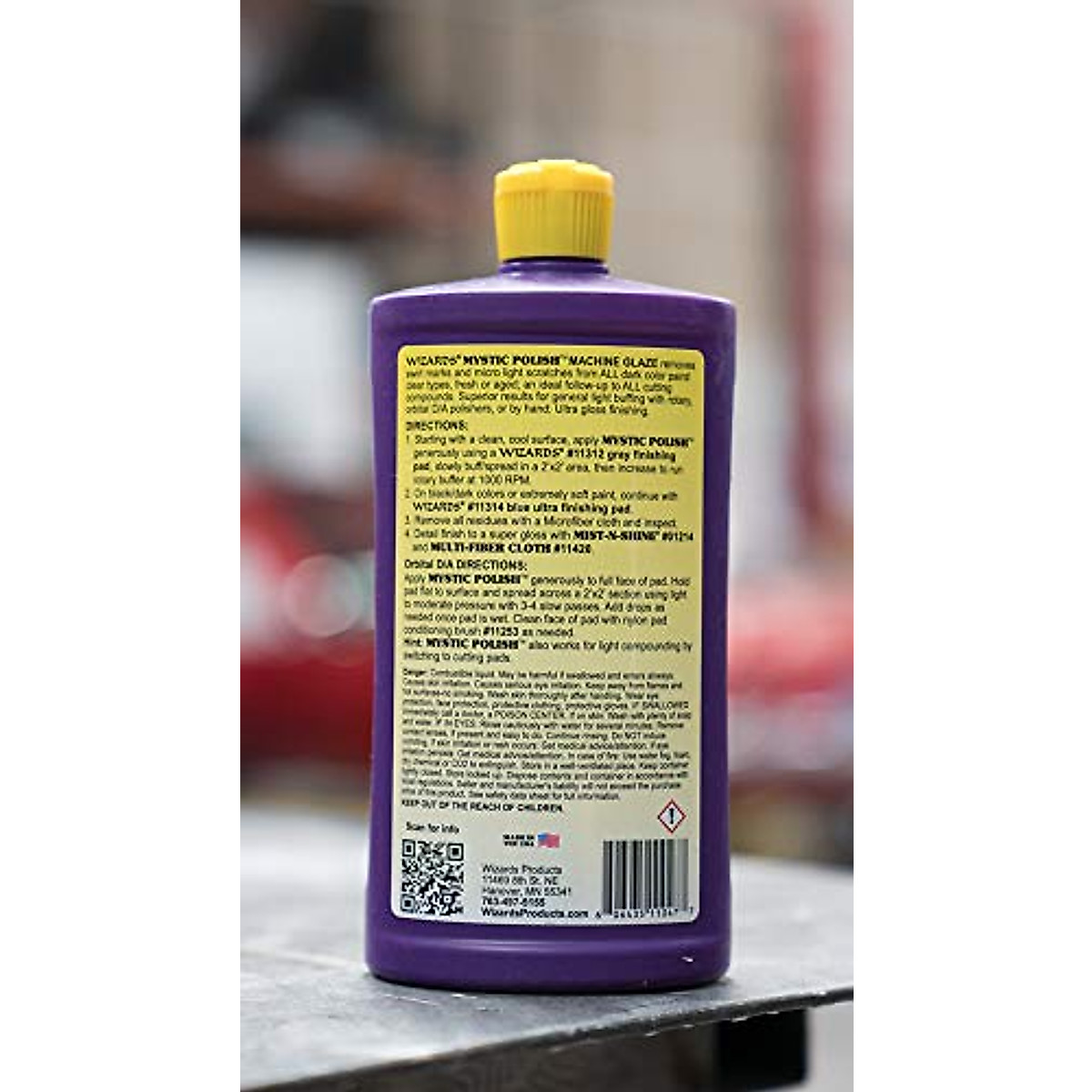 Wizards Mystic Polish Machine Glaze - Cutting Compound and Polish with Smart Abrasive Technology - Professional Car Scratch Remover - Water-Based Polishing Compound for Car Detailing Kit - 32 oz