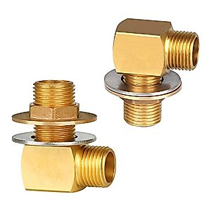 Wall Mount Faucet Installation Kit COOLWEST 1/2 IPS to 1/2" Male Backsplash Mounting Kit Connector Adapter Set for Commercial Kitchen Prep & Utility Sink