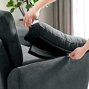 Enobala 79" Convertible Sectional Sofa, Modern L Shaped 3 Seat Couch with Reversible Ottoman for Living Room (#Dark Grey)