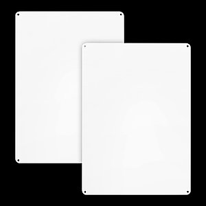 2-Pack White Blank Sign, 14"x 10" Plastic