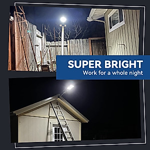 4 Pack 120W Solar Street Lights Outdoor,240 LED High Lumens Street Lamp with Light Control&PIR Motion Sensor, Dusk to Dawn LED Security Light Solar Flood Light for Square,Yard,Basketball Court