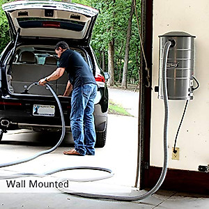 VacuMaid GV50 Wall Mounted Garage and Car Vacuum with 50 ft hose and Tools