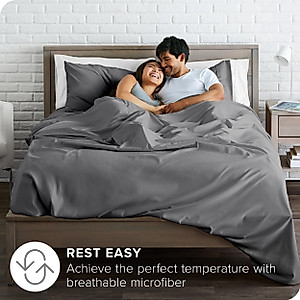 Ivy Union Twin Size Sheet Set - Breathable & Cooling Sheets - Extra Soft, Easy-Fit Bed Sheets - Deep Pockets - Bedding Sheets & Pillowcases (Twin, Grey)