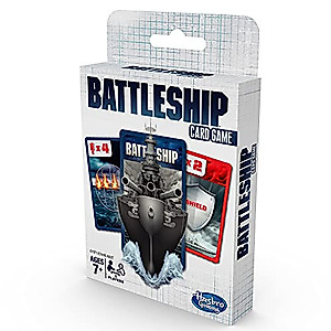 Hasbro Gaming Battleship Card Game for Kids Ages 7 and Up, 2 Players Strategy Game Brown/a