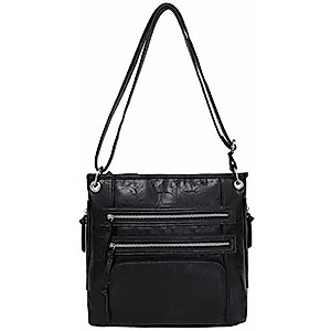 Bueno of California Bueno Veg Tan Crossbody, Black