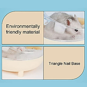 leasote Hamster Sand Bath Container, Hamster Sand Bath Box, Transparent Big Space, Avoid Kicking Sand Out, Easy to Clean, for Dwarf Hamster, Syrian Hamster Dark Green