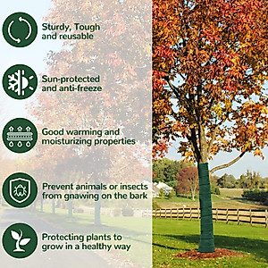 Riare 2 Pack Tree Protector Wraps- 65 Foot Cold-Proof Tree Trunk Wrap Guard Plants Bandage, Tree Wraps to Protect Bark Tree Tape Protect Shrub Antifreeze Protector Wrap for Keep Warm & Moisturizing