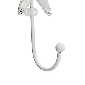 SOFFEE DESIGN Set of 4 Resin White Beach Starfish Coat Hooks, Starfish Retro Friction Process, High Load-Bearing, for Holiday Cottages, Seaside Cottages, Children's Rooms