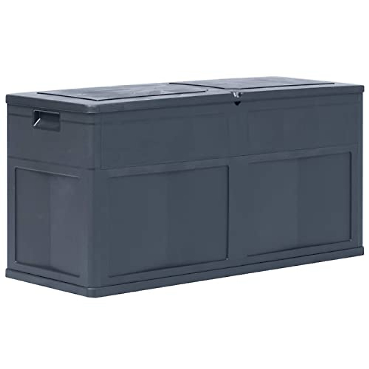 Tidyard Garden Storage Box Plastic Storage Container 84.5 Gal Deck Box Garden Tool Organization Black for Patio, Lawn, Poolside, Backyard, Outdoor Furniture 46.9in x 18.1in x 23.6in (L x W x H)